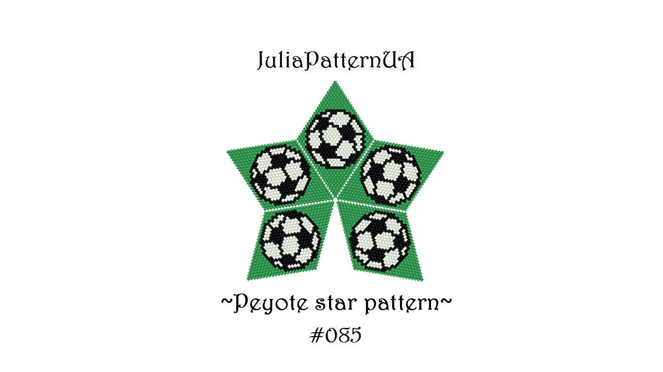 Soccer Ball Peyote Star Pattern 3D Beaded Star Pattern Warped - Etsy