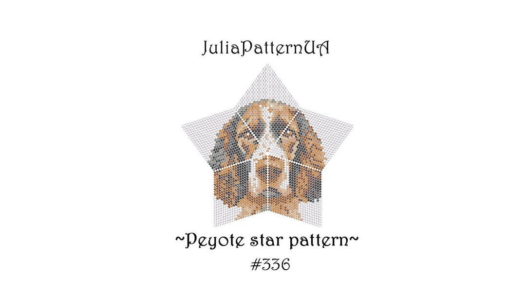 English Springer Spaniel 3D Peyote Star Pattern PDF Dog Beaded Star ...