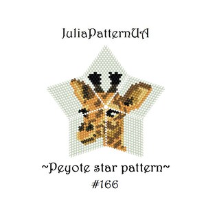 Giraffe Peyote Star Pattern Jungle Animal 3D Beaded Star Pattern DIY ...