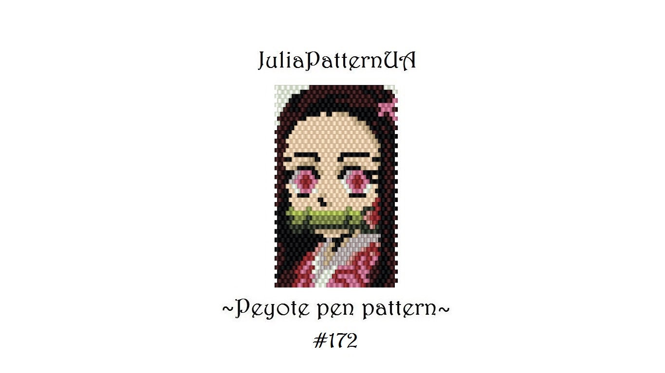 Anime Characters Peyote Pen Wrap Patterns PDF Beaded Pen Cover - Etsy