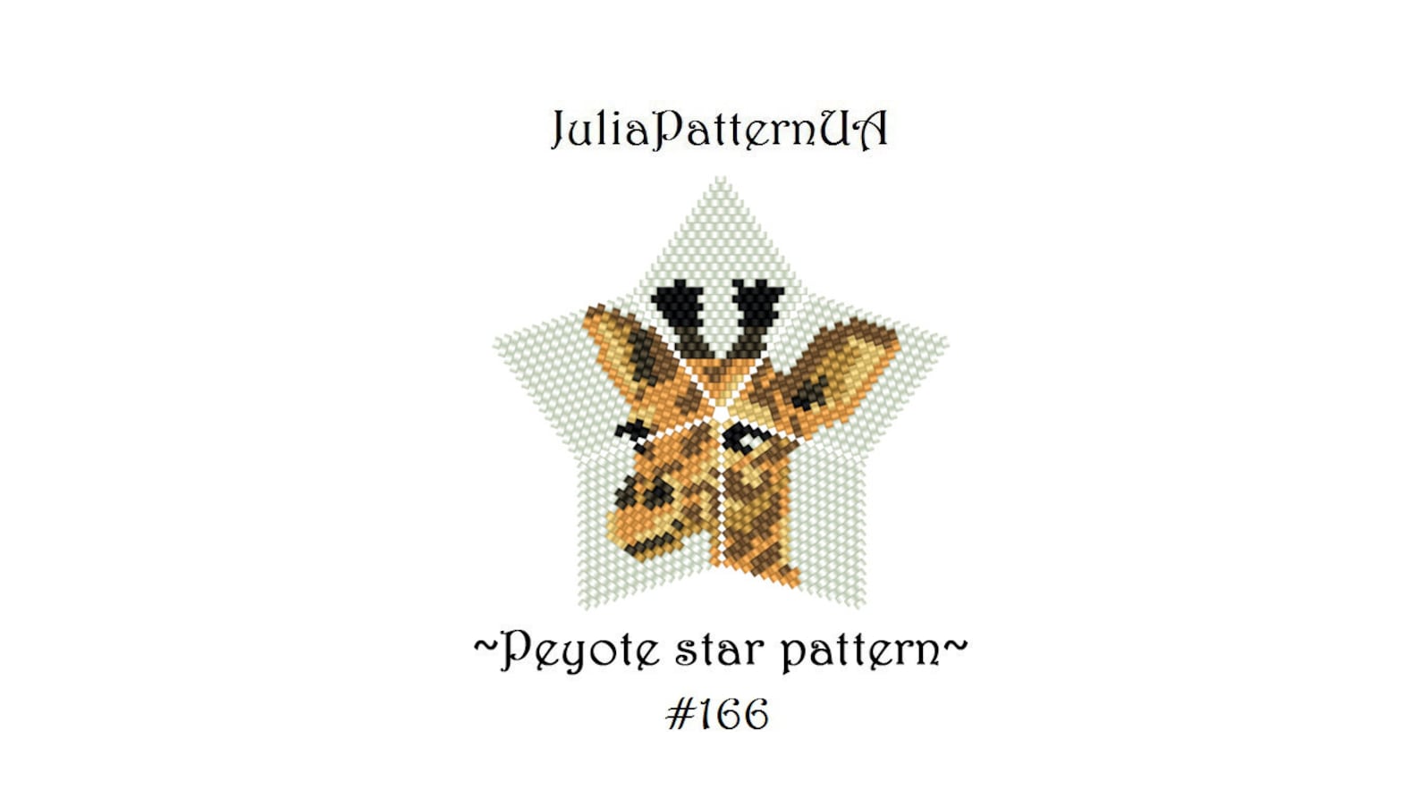 Giraffe Peyote Star Pattern Jungle Animal 3D Beaded Star - Etsy