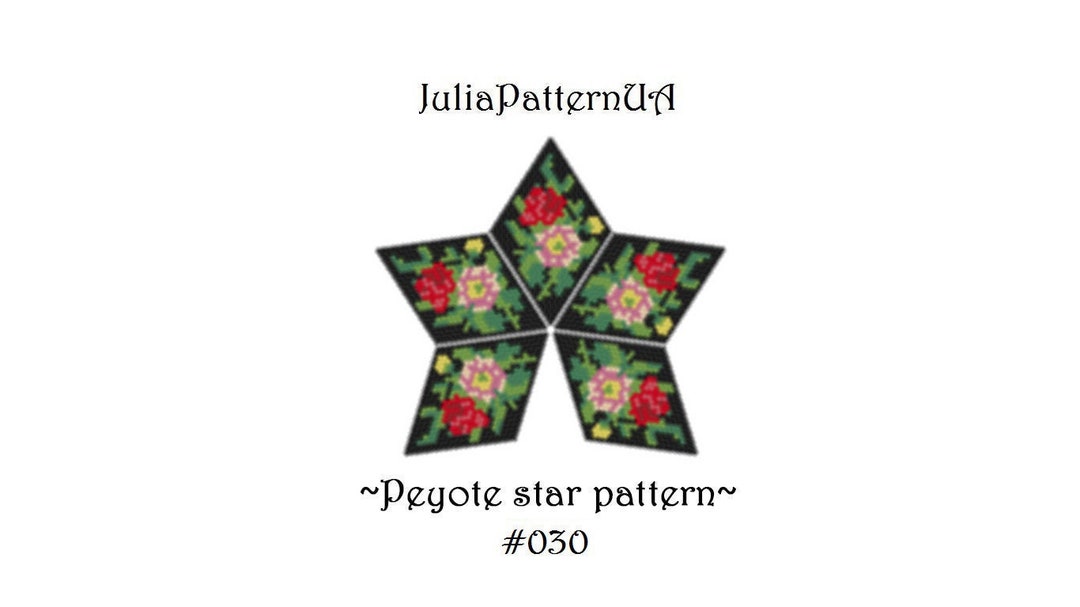 Roses Pink Flower 3D Peyote Star Pattern Peyote Beading Patterns Beaded ...