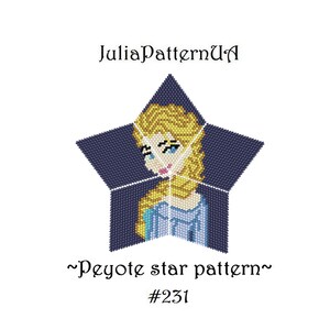 Princess 3D Peyote Star Pattern PDF Christmas Cartoon Characters Beaded ...