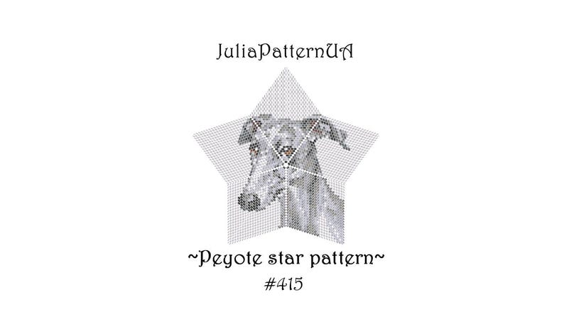 Greyhound 3D Peyote Star Pattern PDF Dog Beaded Star Pattern Warped ...