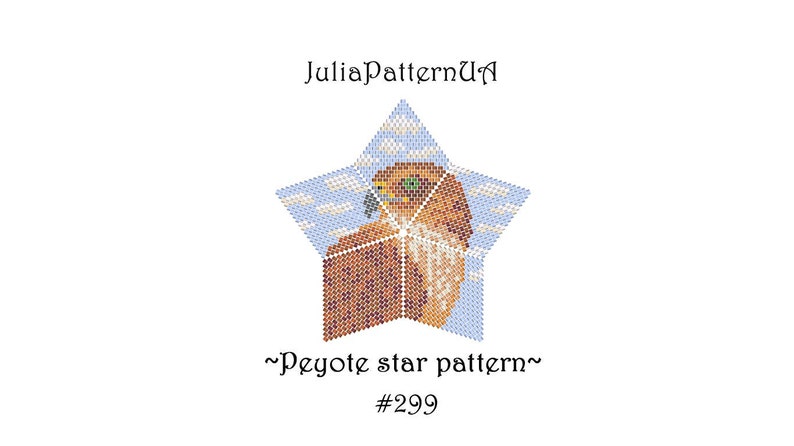 Eagle 3D Peyote Star Pattern PDF Bird Beaded Star Pattern DIY Warped ...