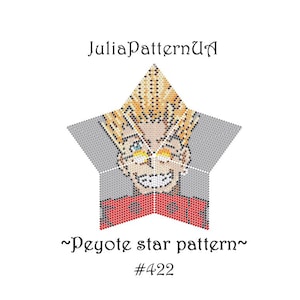 Anime Characters 3D Peyote Star Pattern PDF Beaded Star Pattern DIY ...