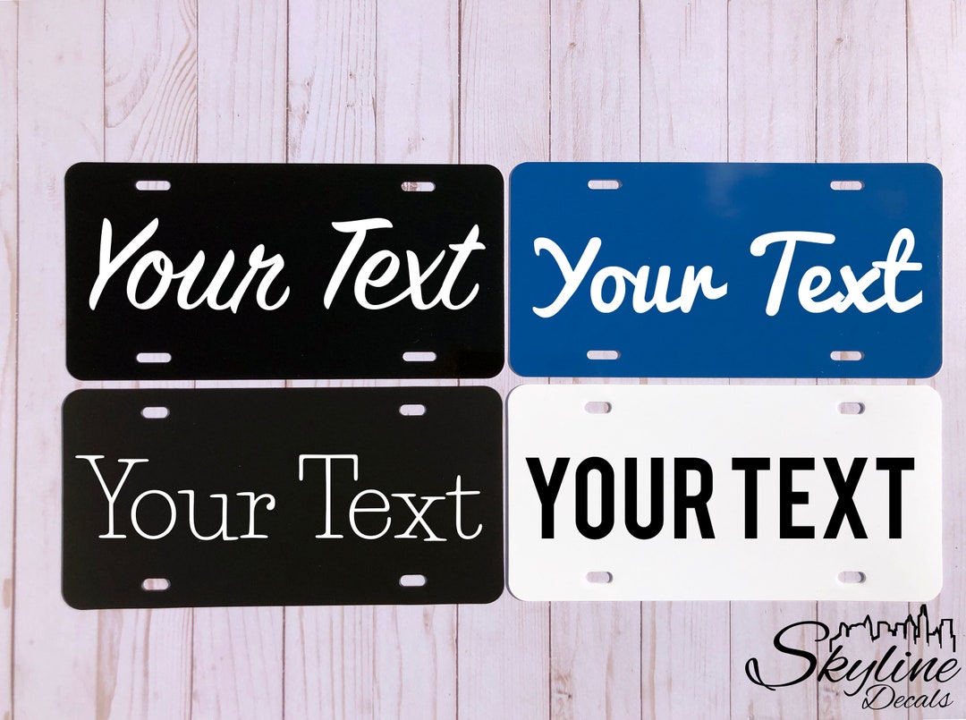 Custom Text Personalized Vanity License Plate Car Tag for - Etsy