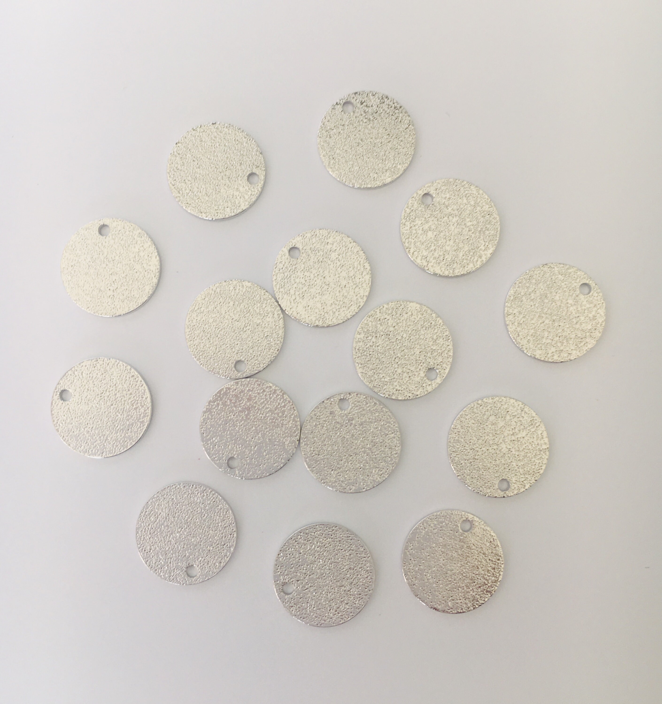10 Pcs Harmed Rhodium Plated Disc 13mm. - Etsy