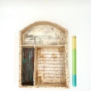 Shrine Paper Mâché Sculpture Large Arched Curio Display Holiday ...