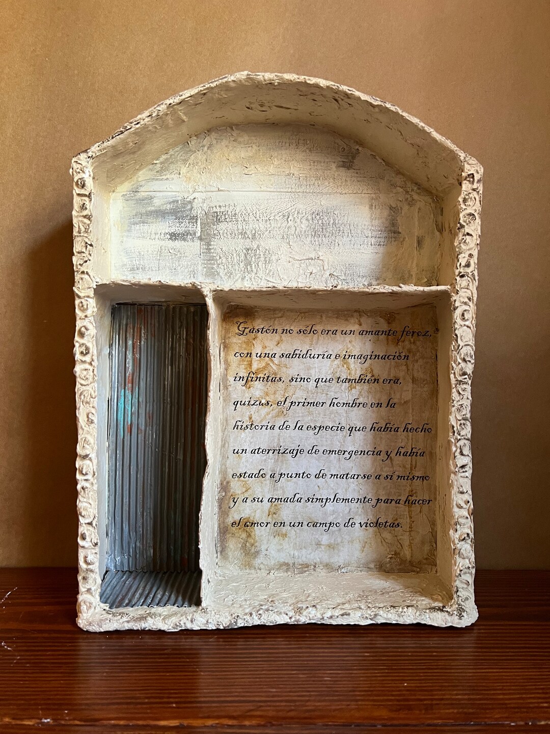 Shrine Paper Mâché Sculpture Large Arched Curio Display Holiday ...