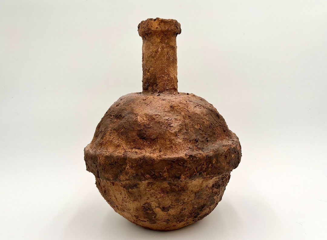 Bottle Vase MP Paper Mâché With Tassel Vessel Texture Shelf Table ...
