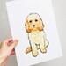 Apricot Cavapoo Print | Cavapoo Wall Art - Etsy