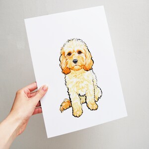 Apricot Cavapoo Print | Cavapoo Wall Art - Etsy