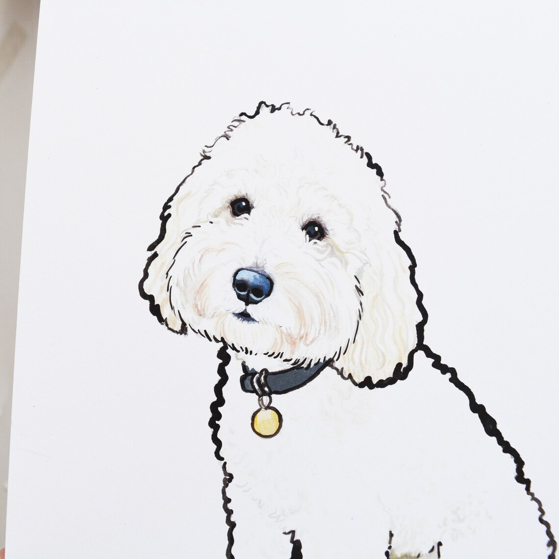 White Cockapoo Print White Cockapoo Wall Art - Etsy