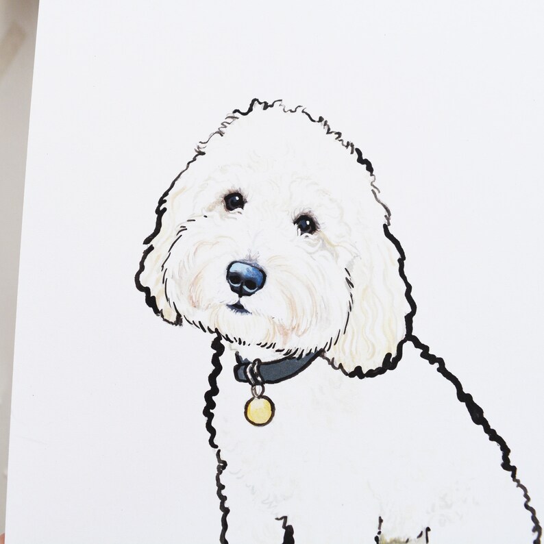 White Cockapoo Print White Cockapoo Wall Art - Etsy UK