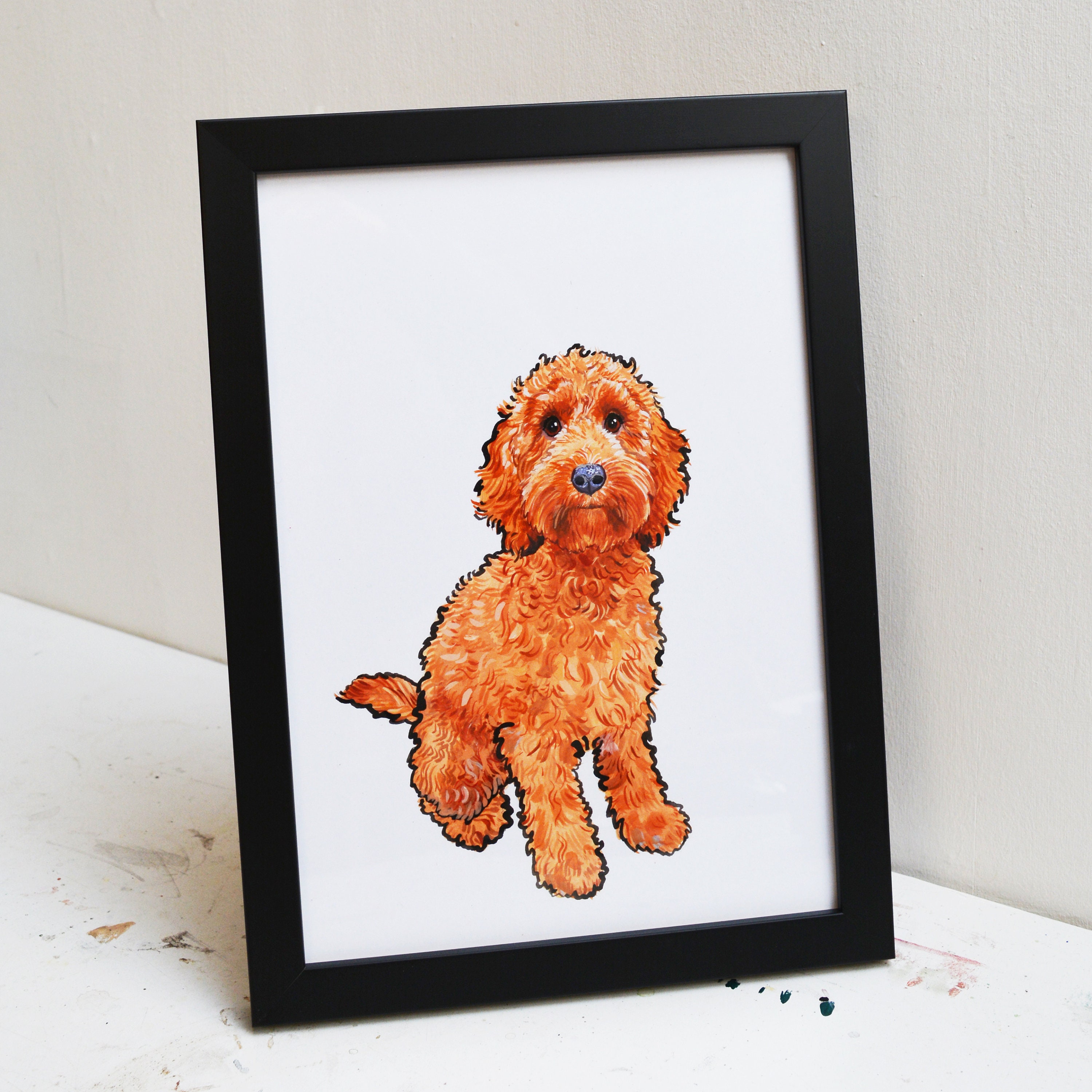 Red Cockapoo Wall Art Red Cockapoo Print Red Cockapoo Gift | Etsy