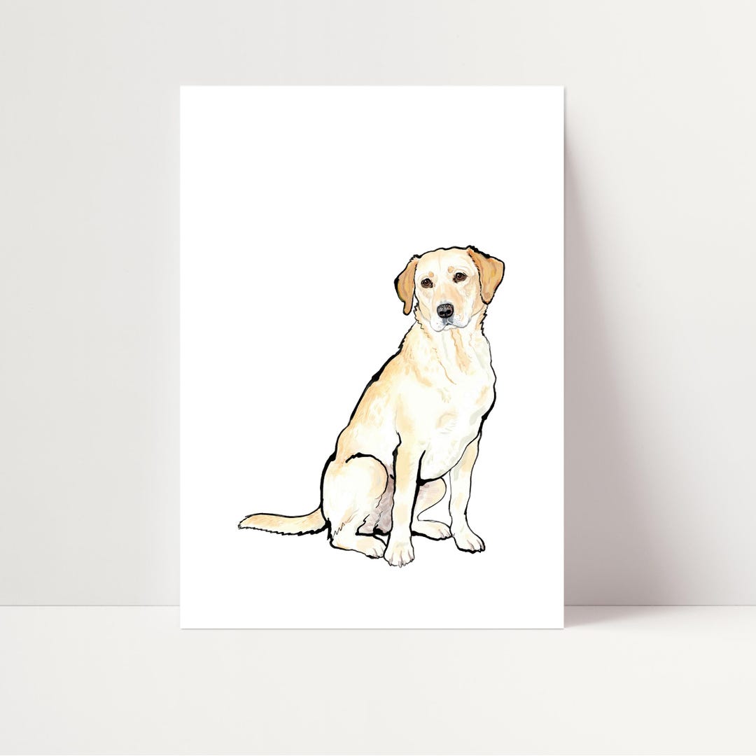 Yellow Labrador Print | Yellow Lab Wall Art - Etsy