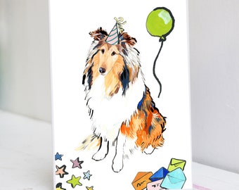 Collie snowfall Blank Greeting Cards 5 - Etsy