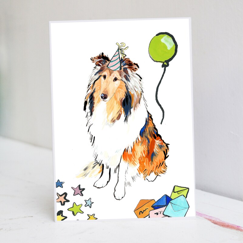 Collie Cards - Etsy