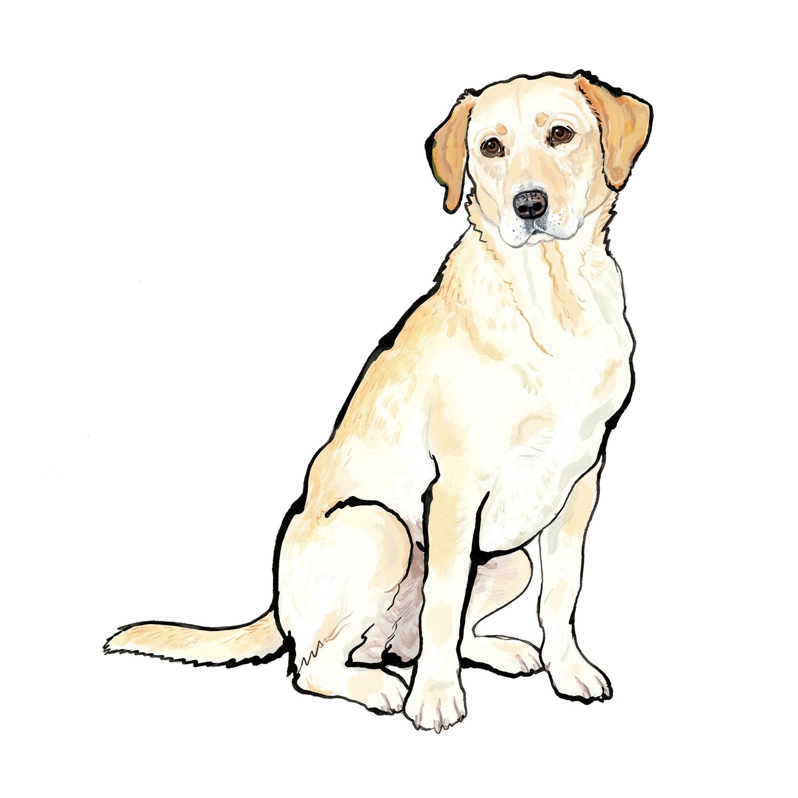 Yellow Labrador Print | Yellow Lab Wall Art - Etsy