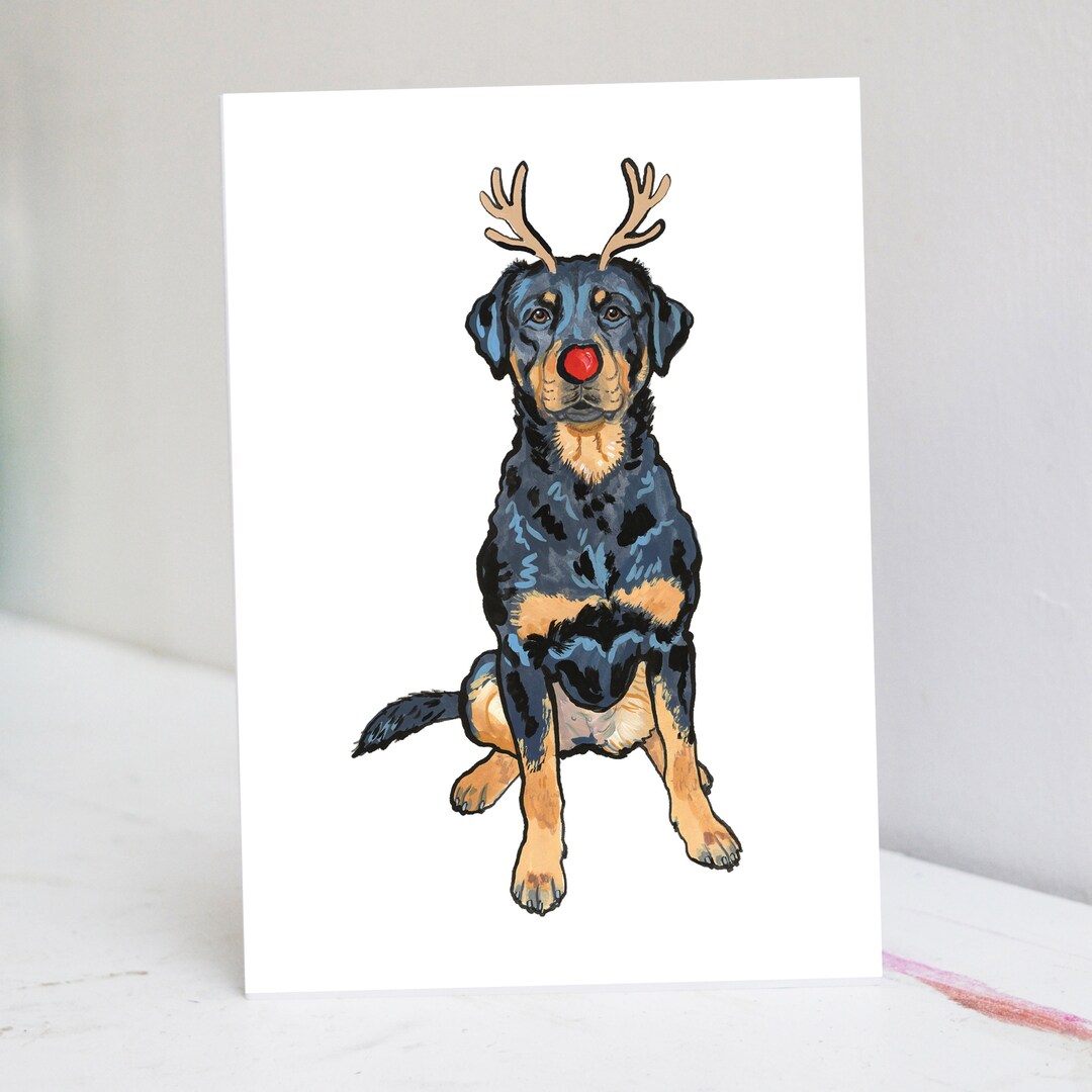 Personalised Rottweiler Christmas Card - Etsy