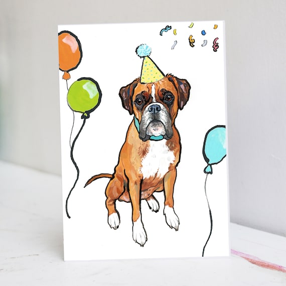 Personalised Boxer Card - Etsy
