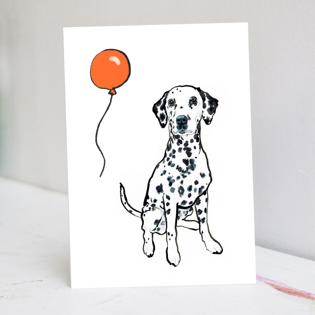 Personalised Dalmatian Card - Etsy