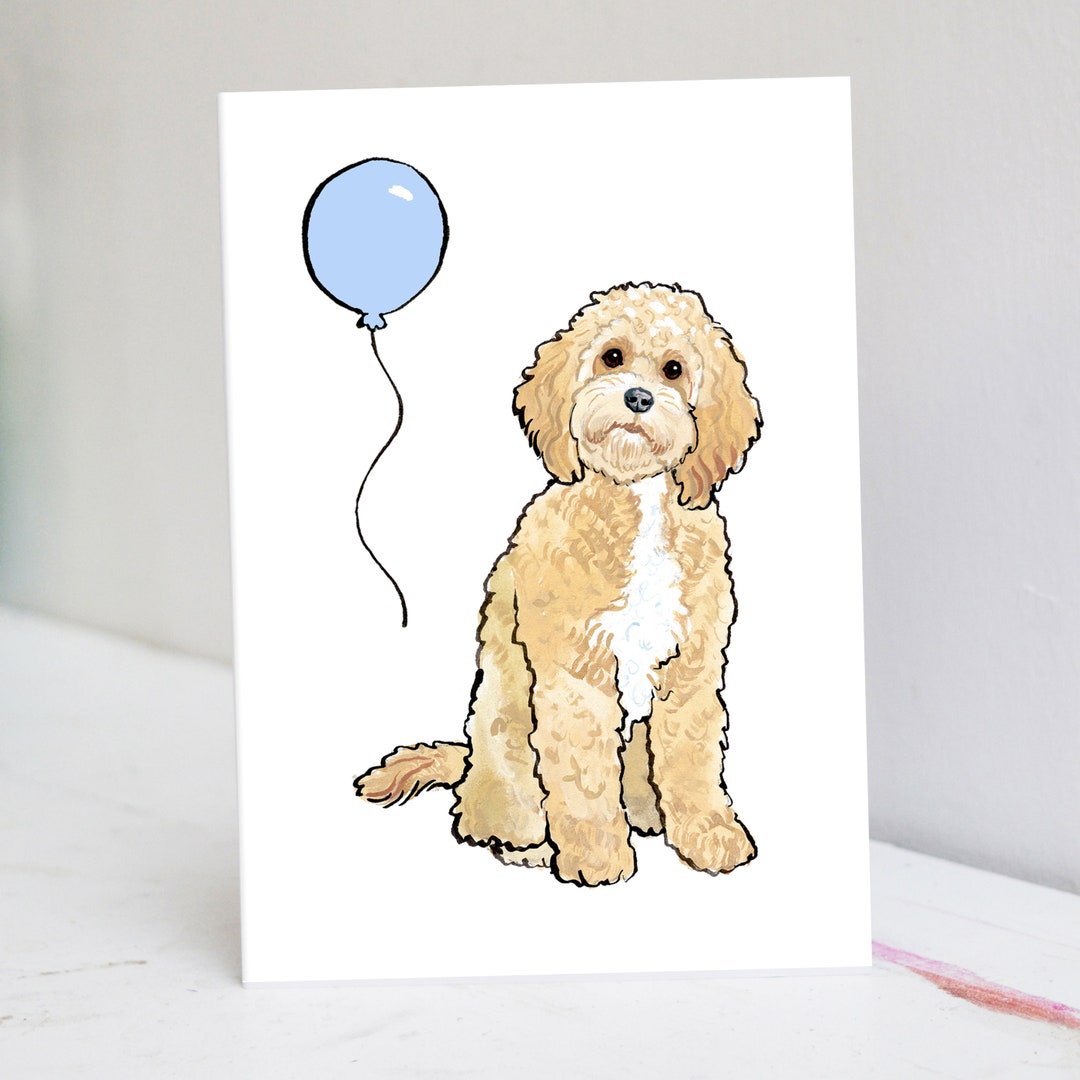 Personalised Apricot Cavapoo II Birthday Card - Etsy