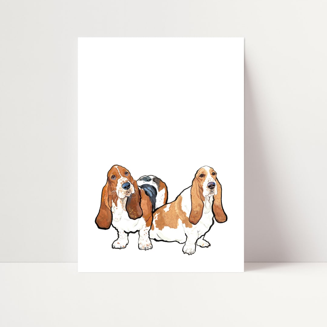 Basset Hound Print | Basset Hound Wall Art - Etsy