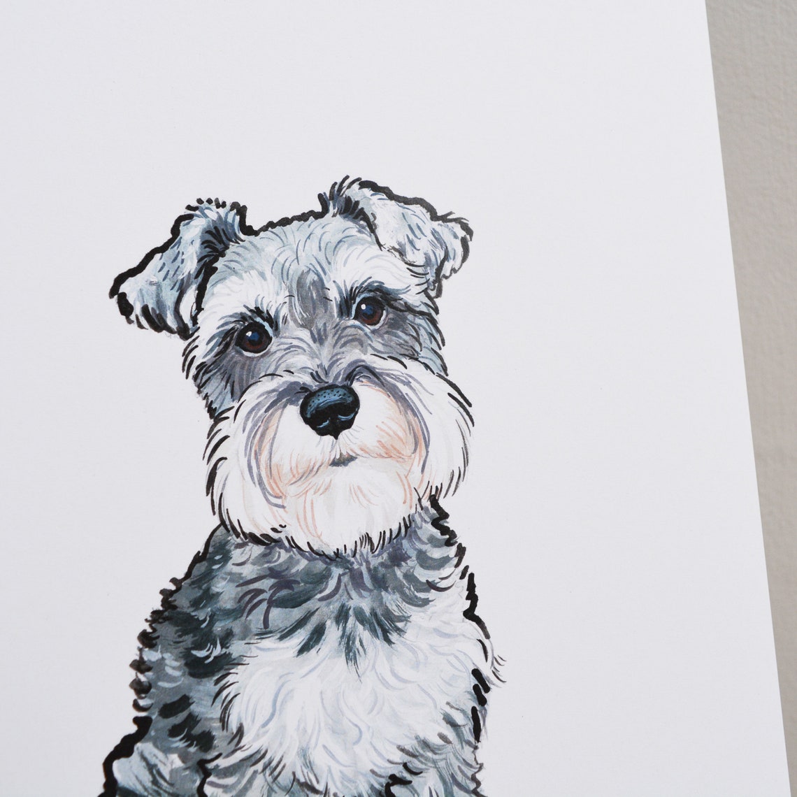 Miniature Schnauzer Print | Schnauzer Wall Art - Etsy