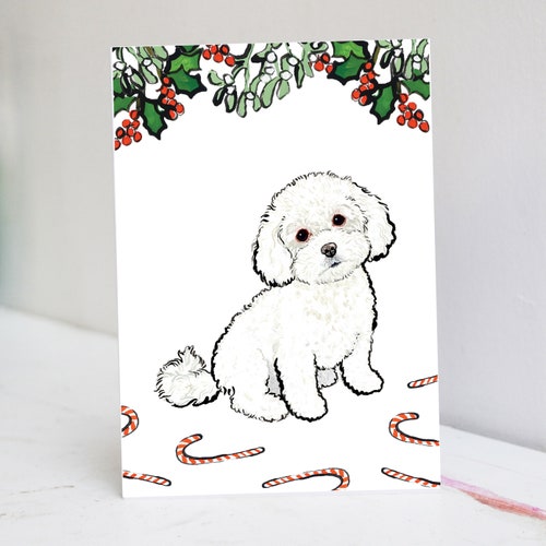 Cavapoo Christmas Card - Etsy
