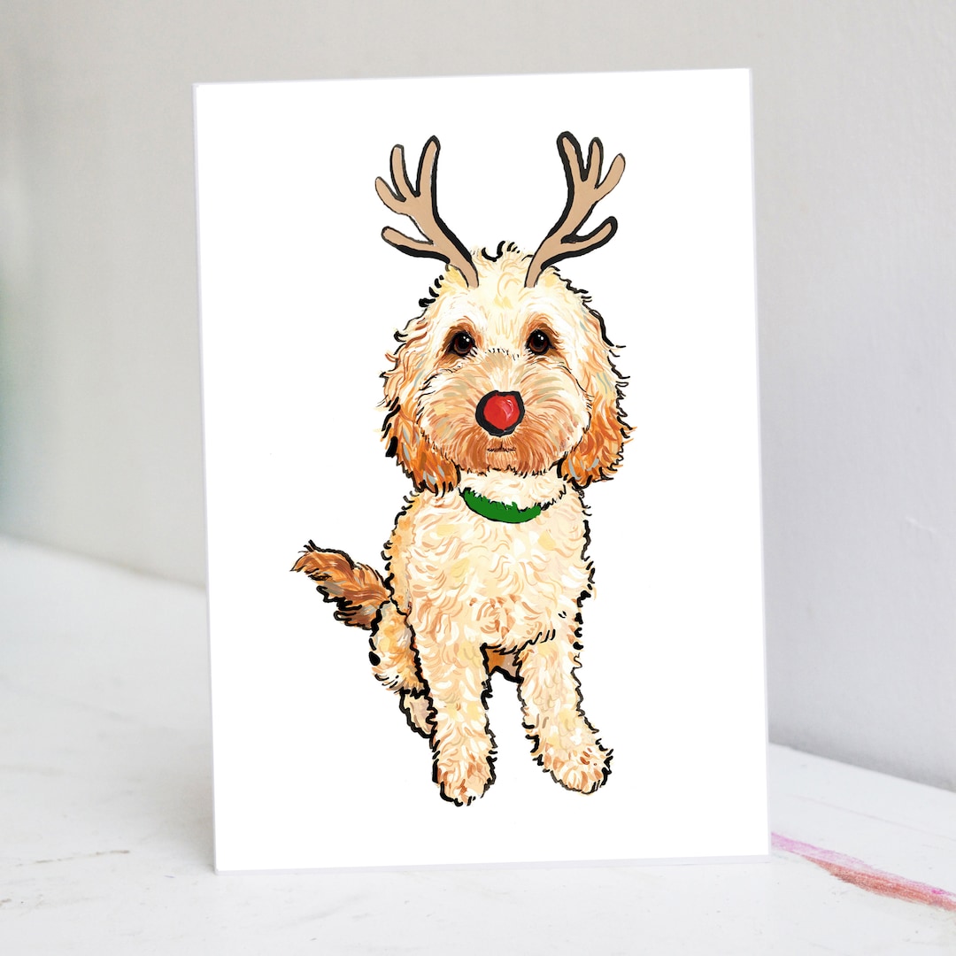 Cockapoo Christmas Card - Etsy UK
