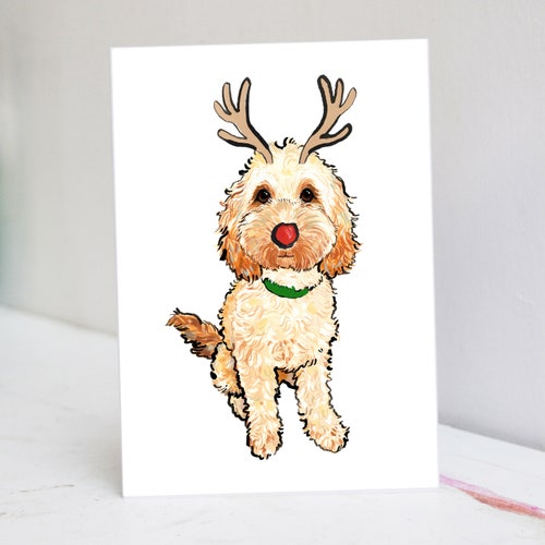 Ruby Cavapoo Christmas Card - Etsy