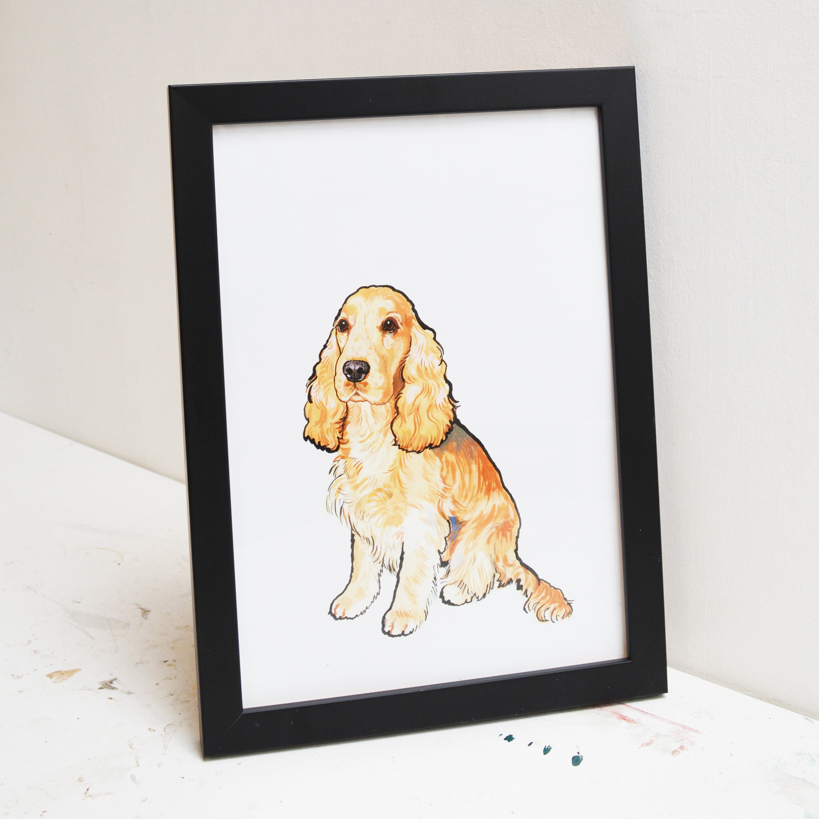 Golden Cocker Spaniel Print Cocker Spaniel Wall Art - Etsy