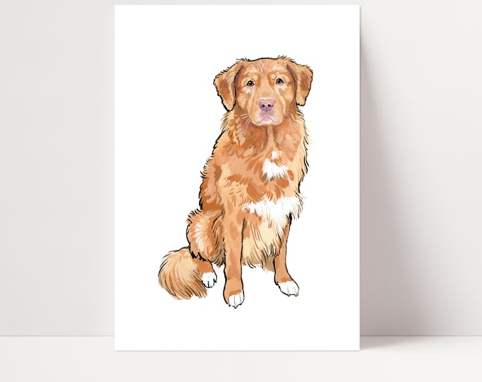 Toller Dog Svg Clipart Portrait Head Nova Scotia Duck Tolling Retriever ...