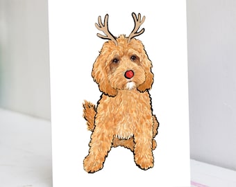 Maltipoo Christmas Card - Etsy