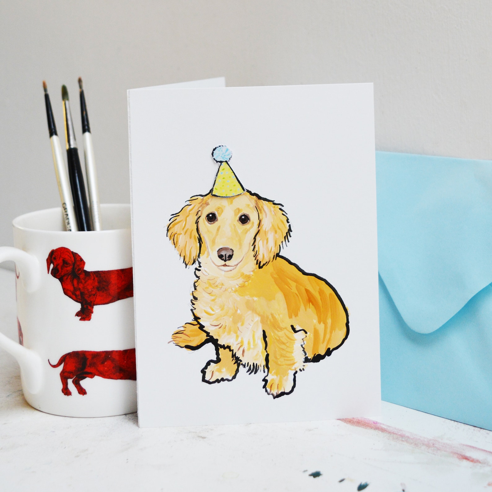 Custom Pet Portrait Card Pet Portrait Greetings Card - Etsy