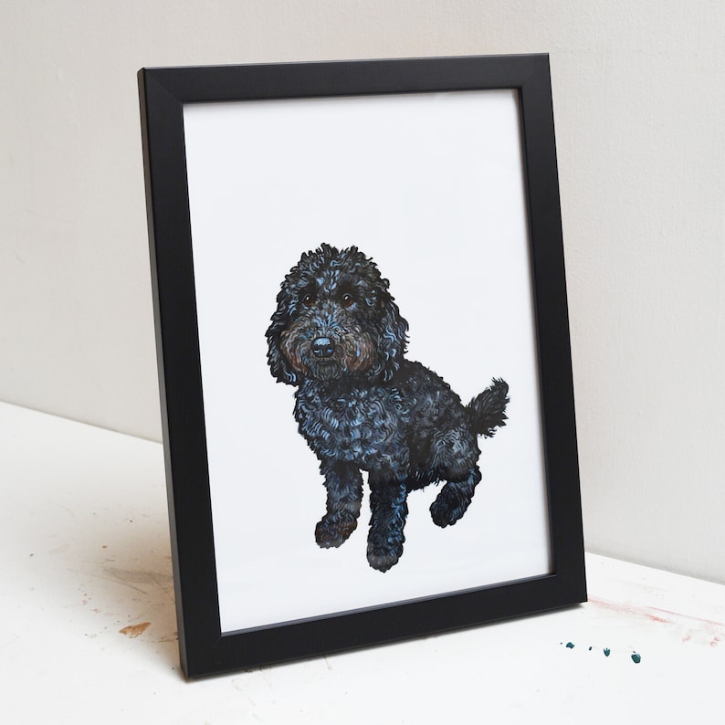 Black Cockapoo Wall Art Black Cockapoo Print Black | Etsy