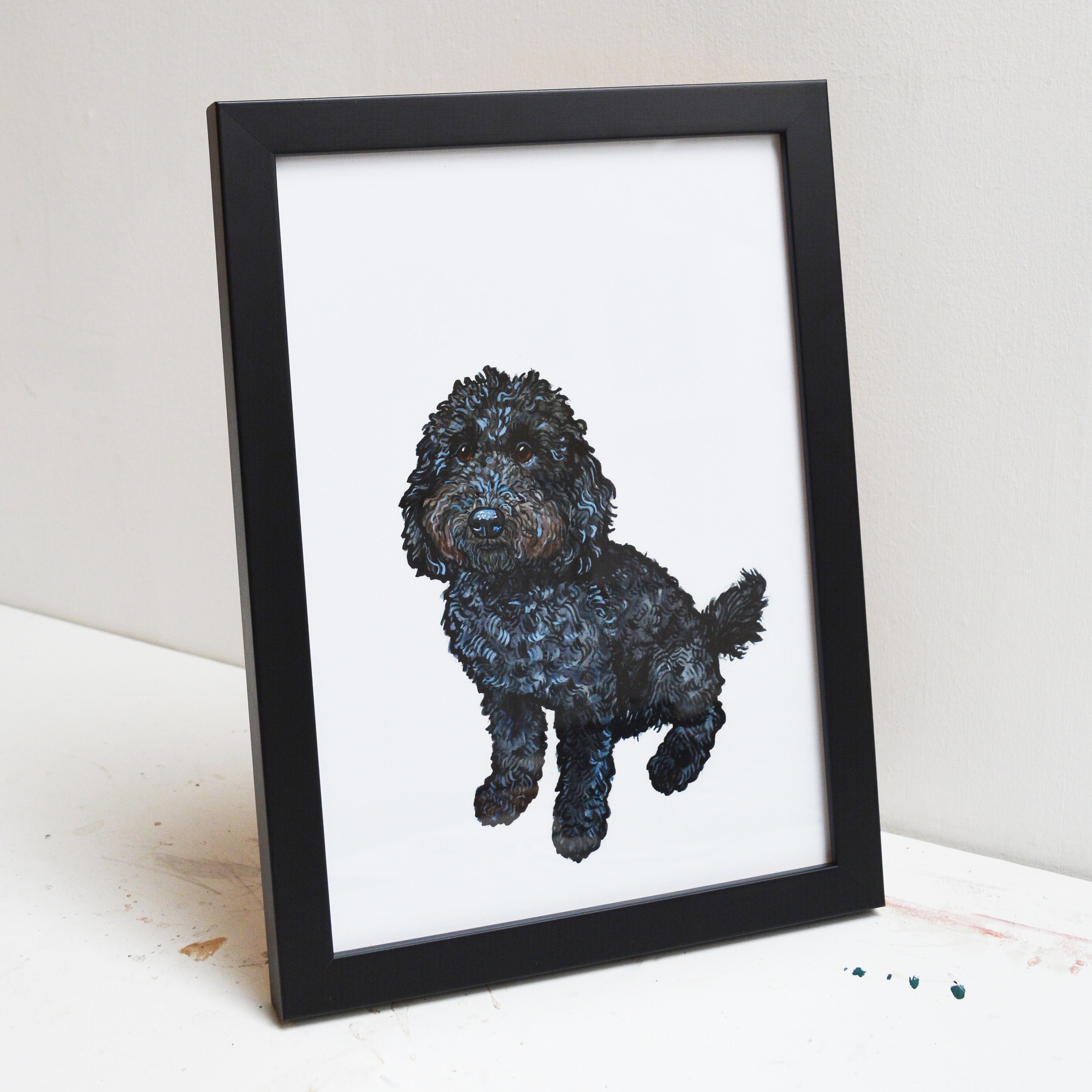 Black Cockapoo Wall Art Black Cockapoo Print Black - Etsy UK