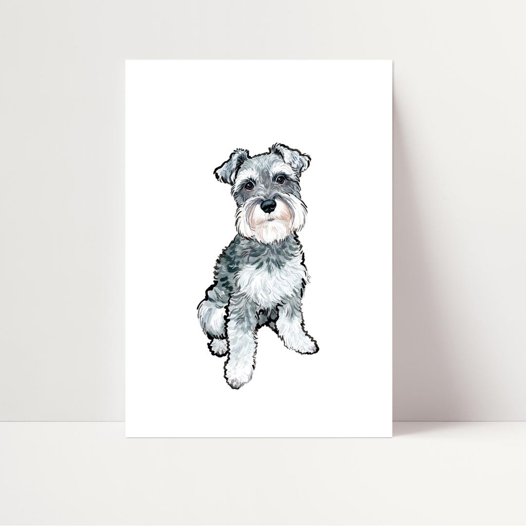 Miniature Schnauzer Print | Schnauzer Wall Art - Etsy