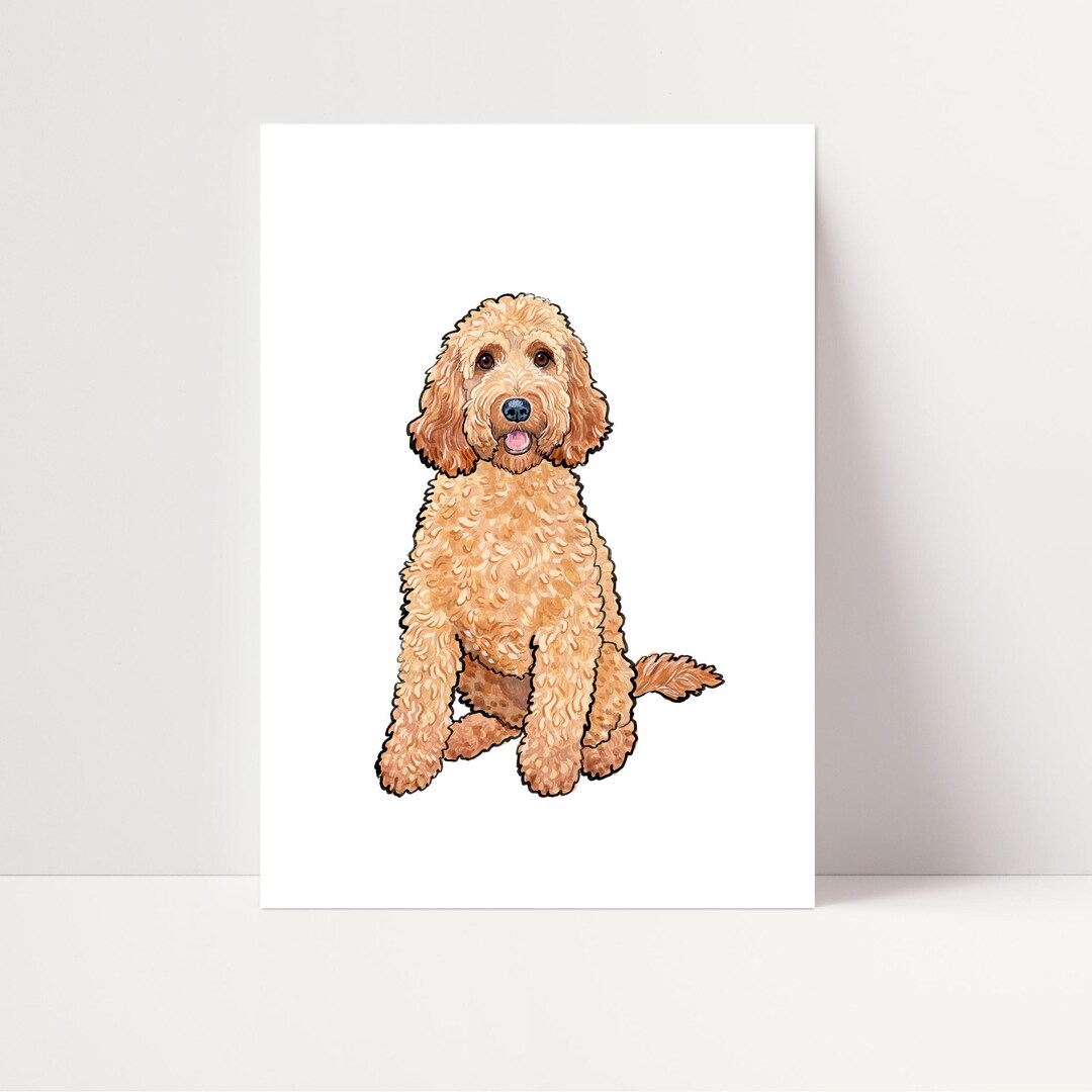 Ruby Red Cockapoo Print | Cockapoo Wall Art - Etsy