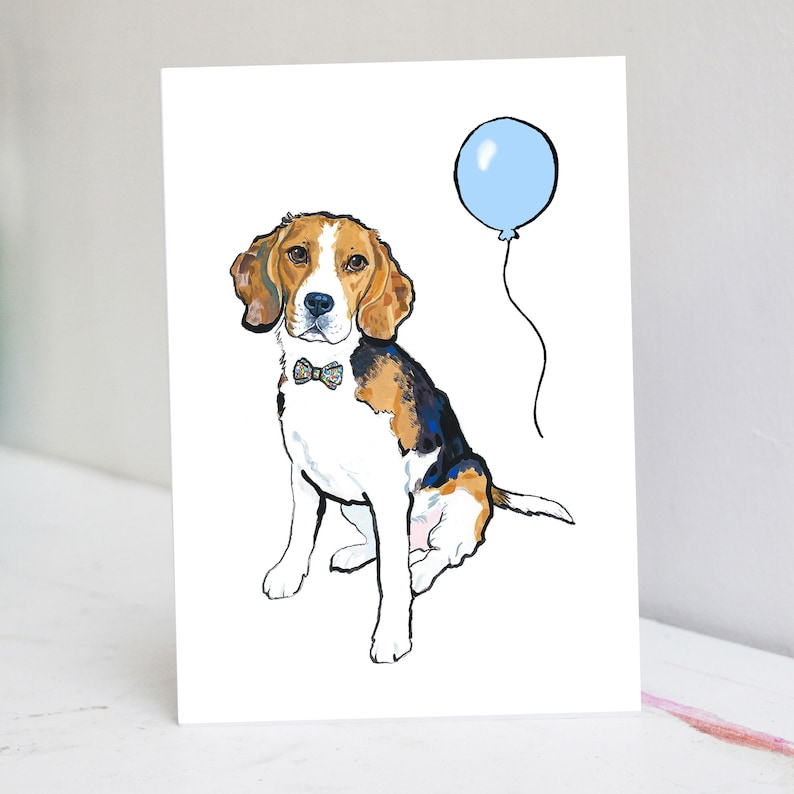 Personalised Beagle Card - Etsy