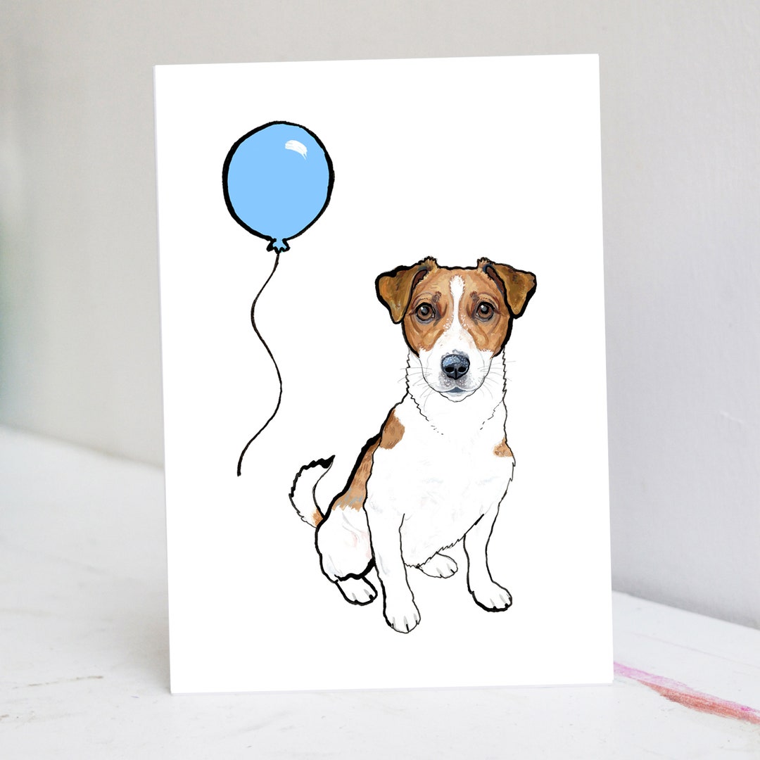 Personalised Jack Russell Card - Etsy