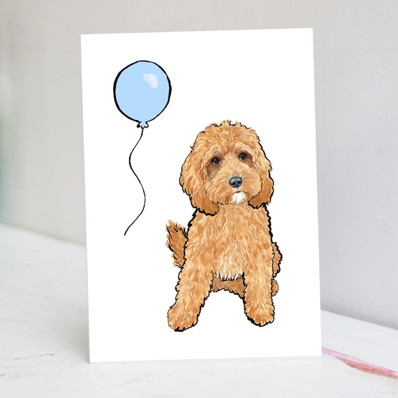 Personalised Ruby Cavapoo Birthday Card - Etsy