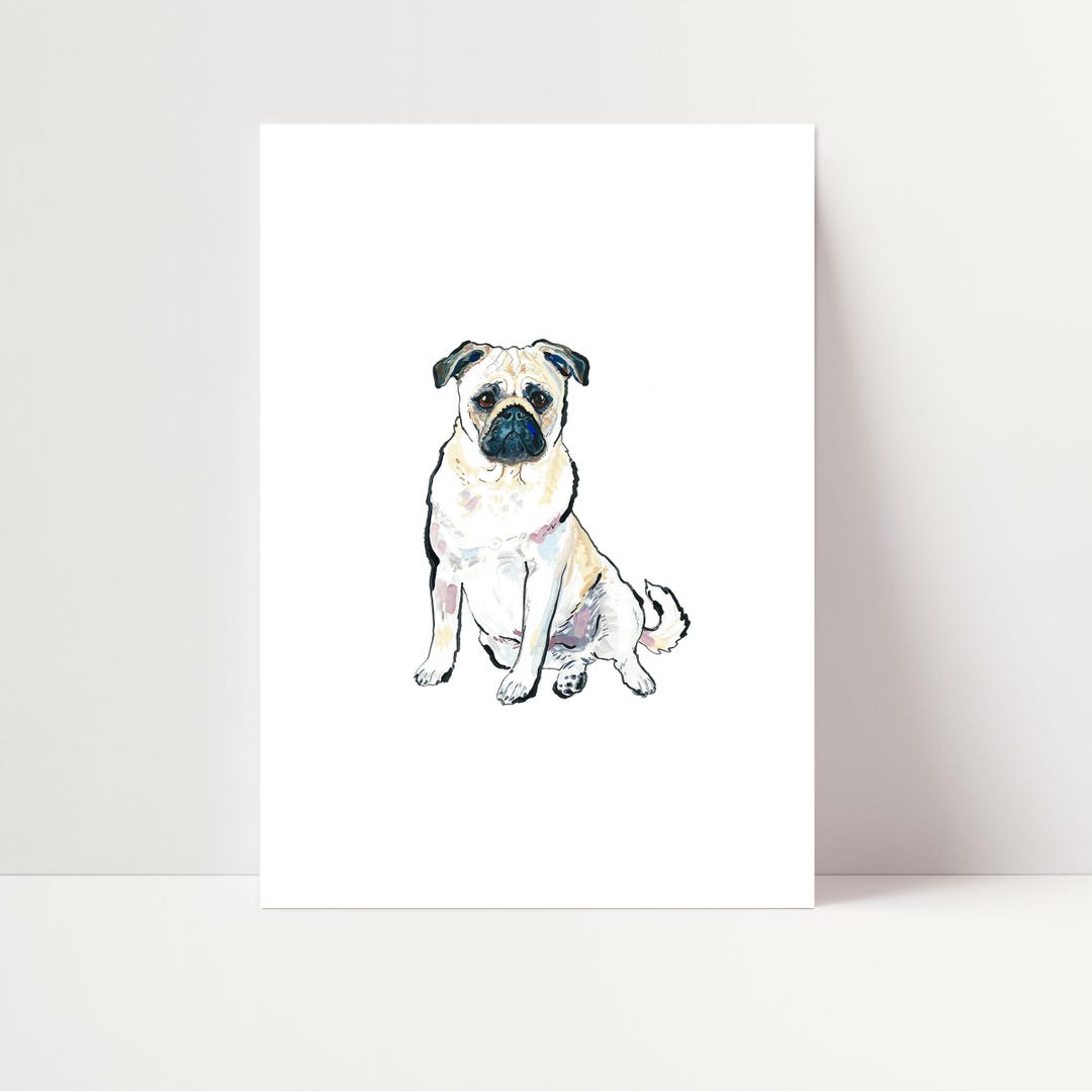 Pug Wall Art | Pug Print | Pug Gift - Etsy