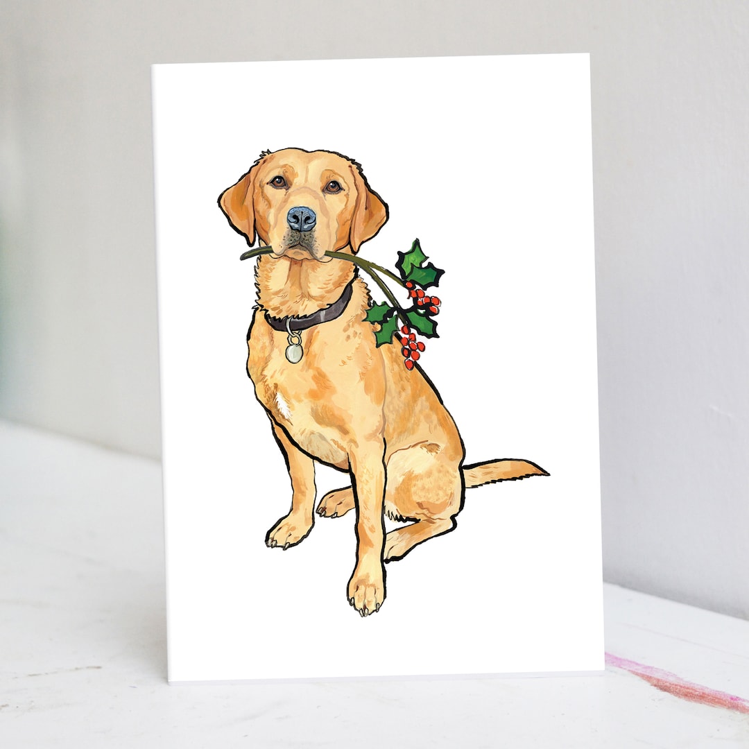 Personalised Fox Red Labrador Christmas Card - Etsy