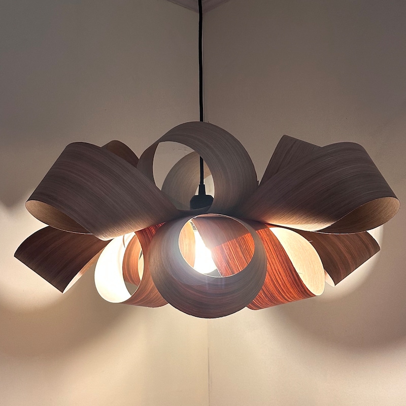 Wood Ceiling Light - Etsy