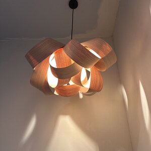 Hand Crafted Wooden Pendant Light, Ceiling Light, Light Fitting, Home ...
