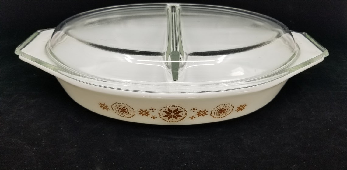 PYREX Town and Country Brown Hex Divided Dish 963-SP-11 - Etsy