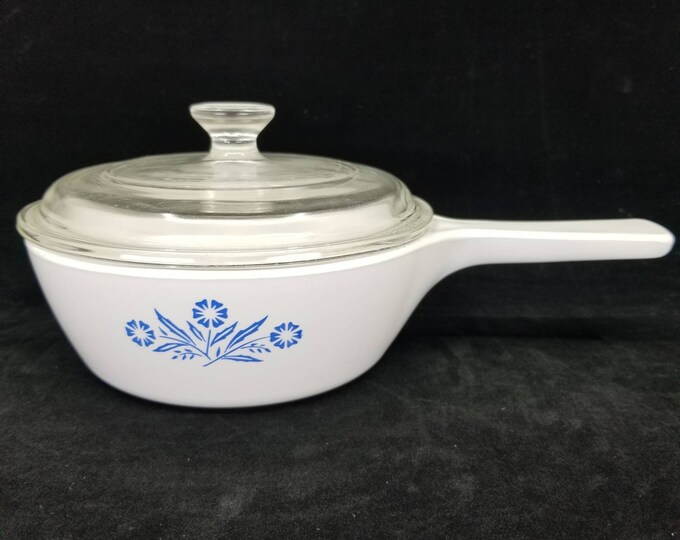CORNING WARE Blue Cornflower Covered Saucepan 1 Pint P-81-B - Etsy